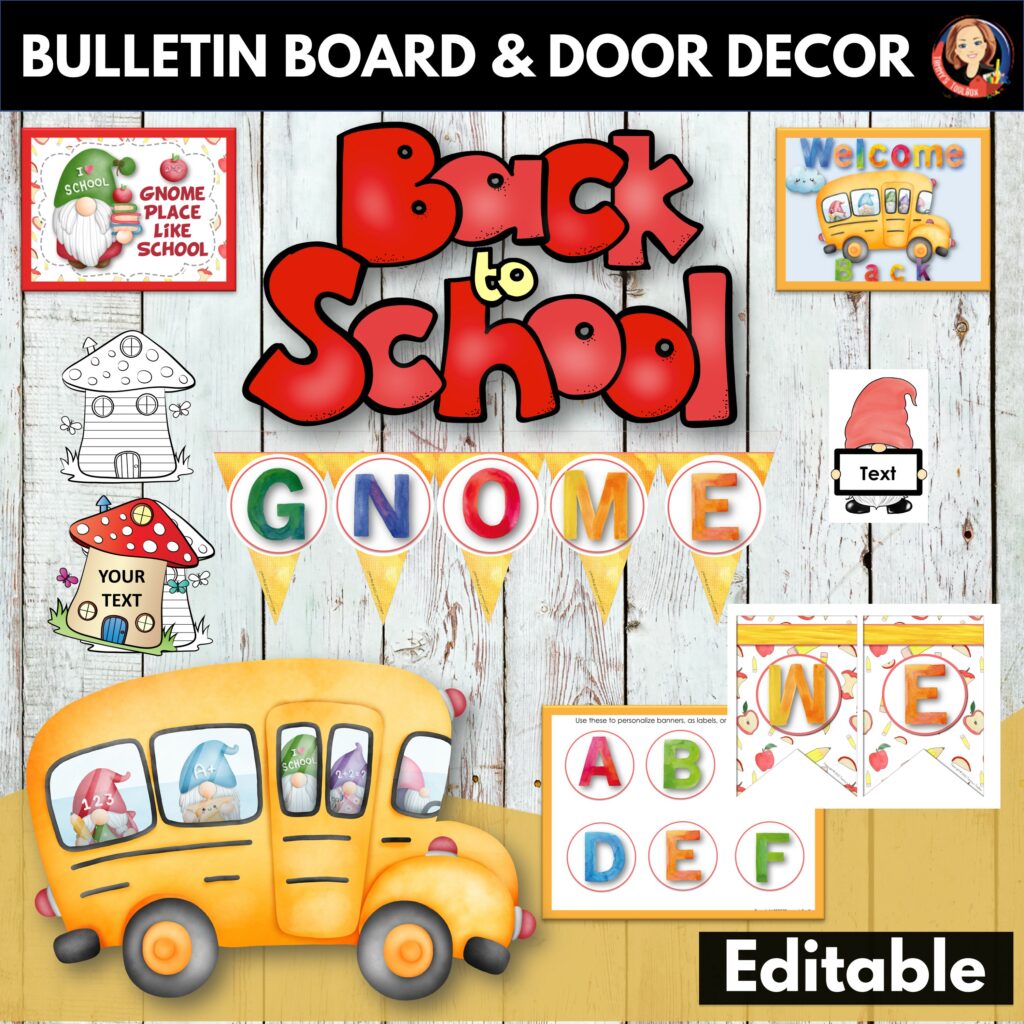 Back To School Bulletin Board Kit with Writing Activities - Made By ...