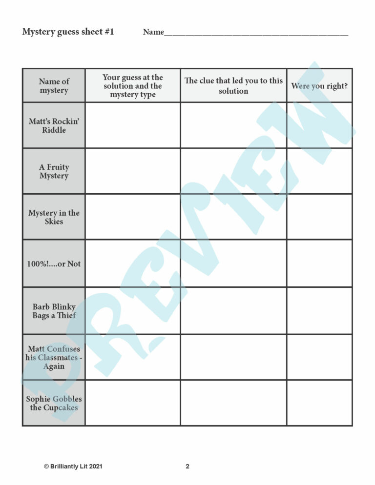 Brain Teaser Mystery Stories Grades 3-4: Making Inferences and ...
