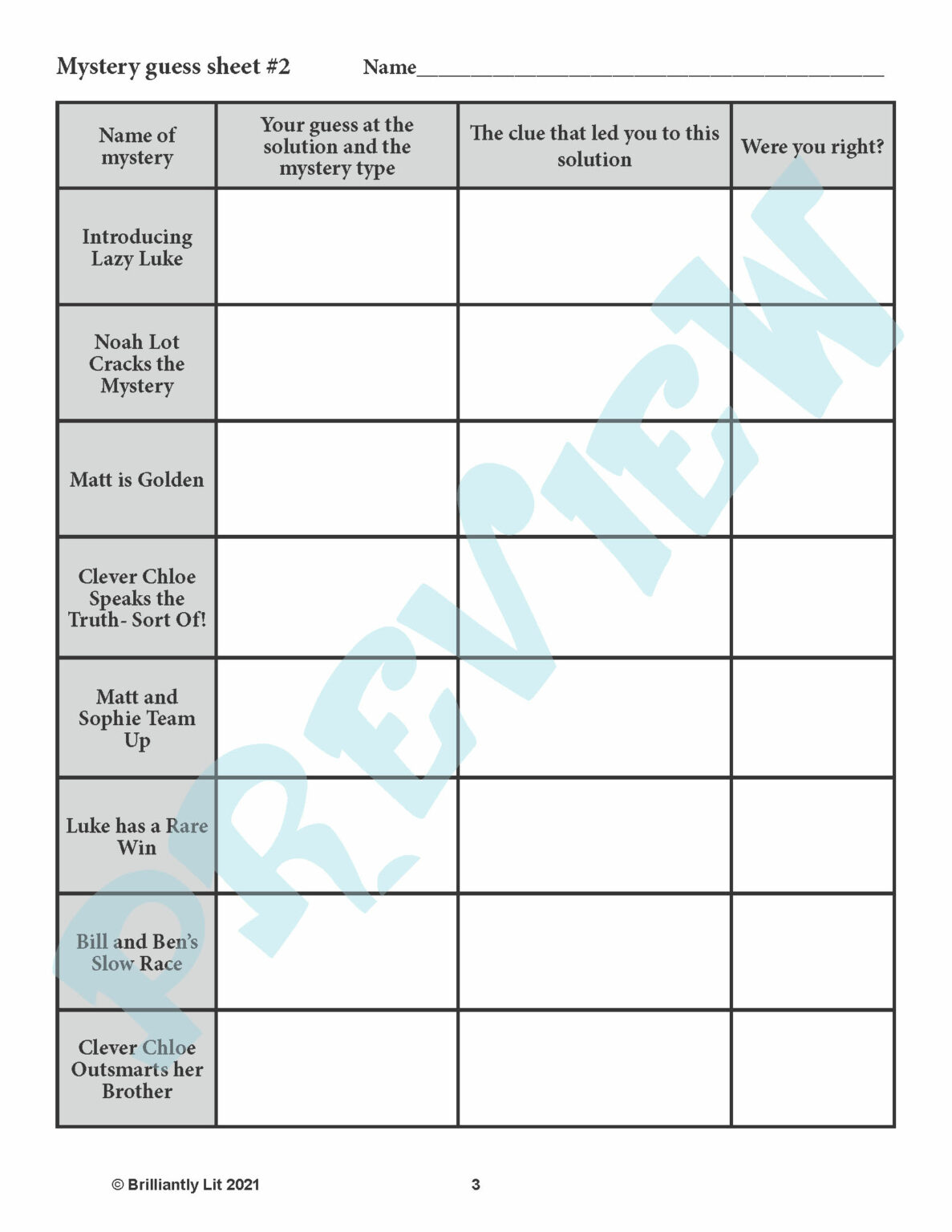 Brain Teaser Mystery Stories Grades 3-4: Making Inferences and ...