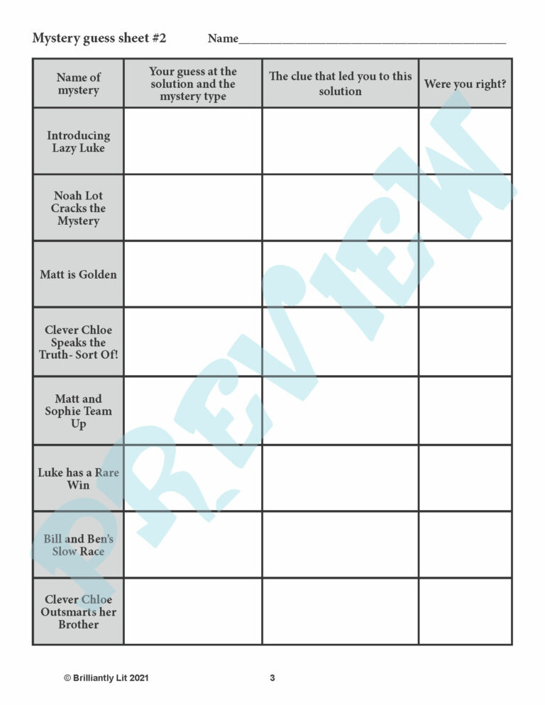 Brain Teaser Mystery Stories Grades 3-4: Making Inferences and ...