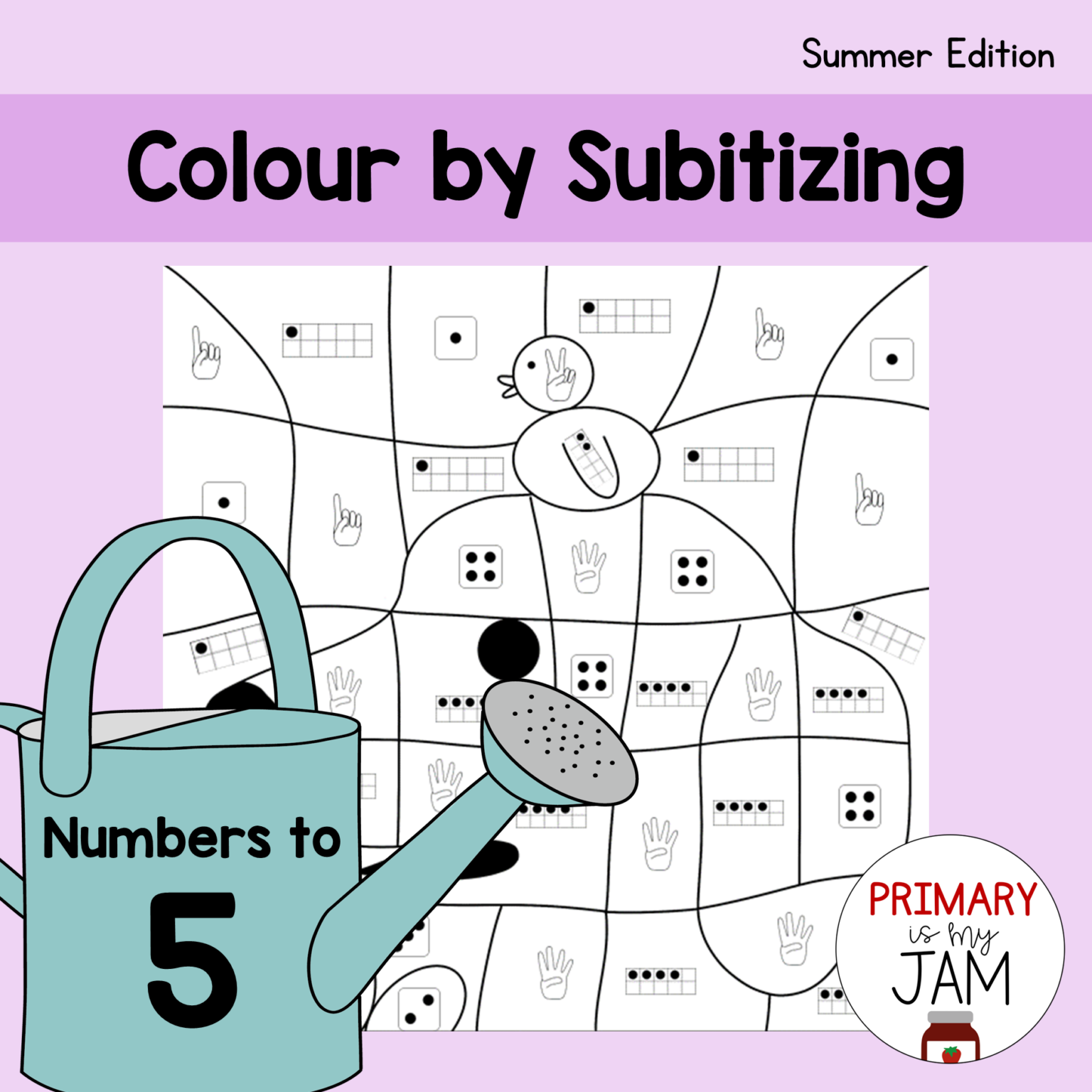 Winter Color by Code Subitizing Numbers to 5 | Made By Teachers
