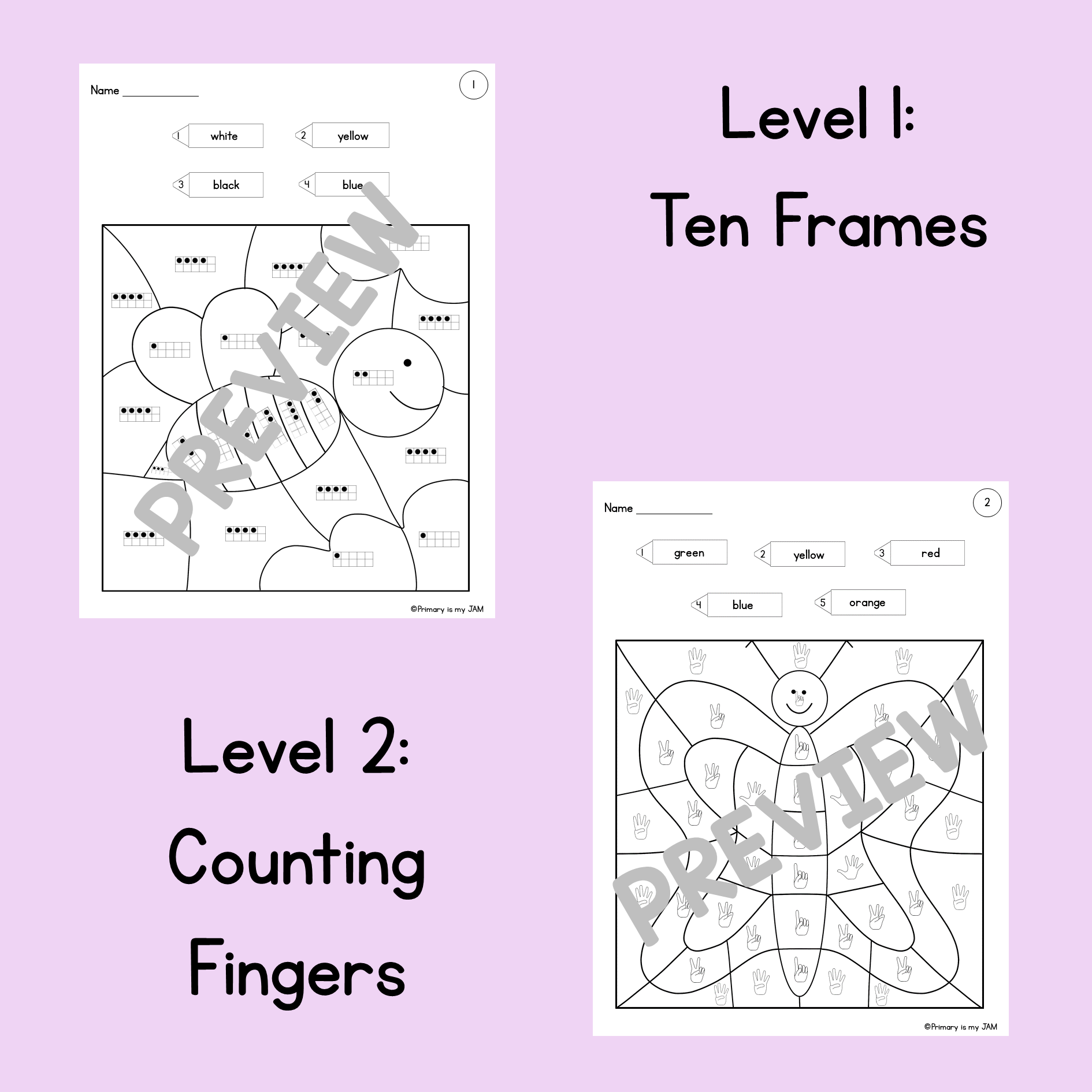 Spring themed Color by Subitizing to 5 | Made By Teachers