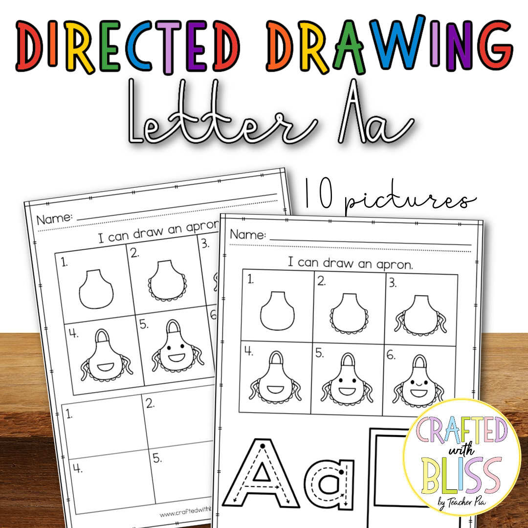 Directed Drawing Letter Aa Alphabet Worksheet Phonics Printable | Made ...