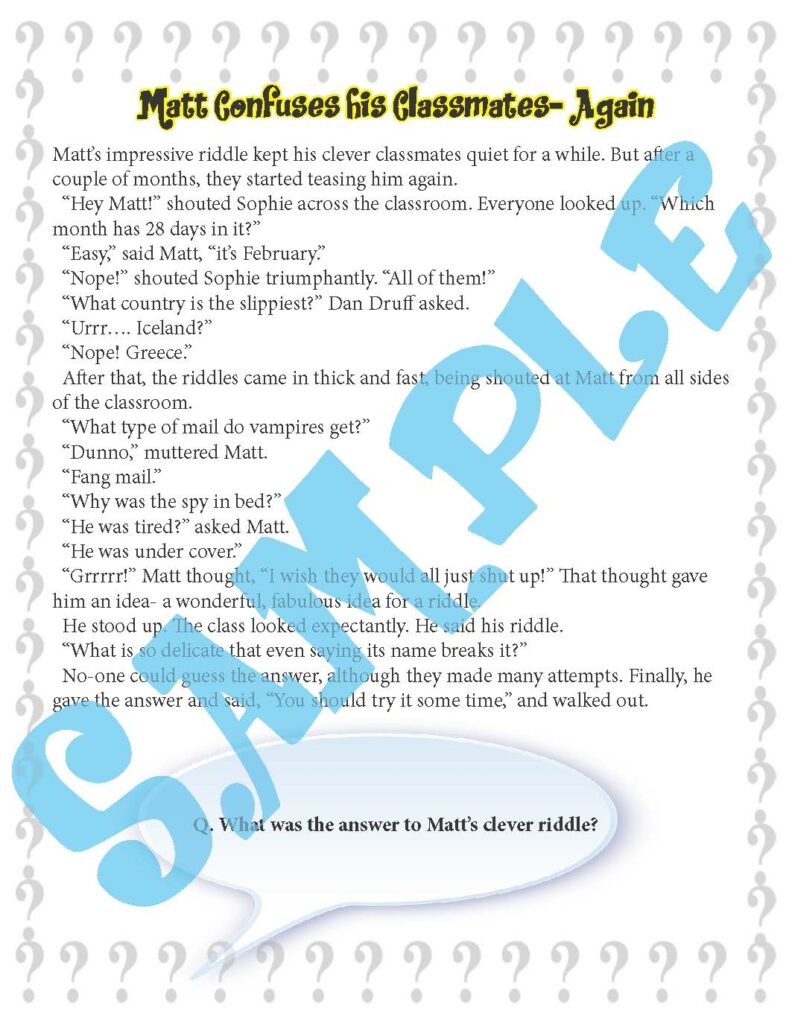 BRAIN TEASER MYSTERY STORIES GRADES 5-8: Making inferences - Made By ...