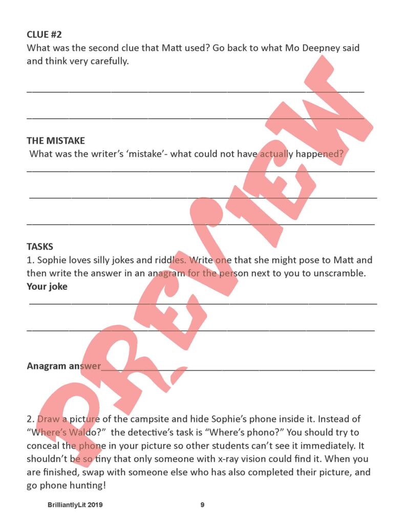 READING COMPREHENSION BRAIN TEASER MYSTERY - Made By Teachers