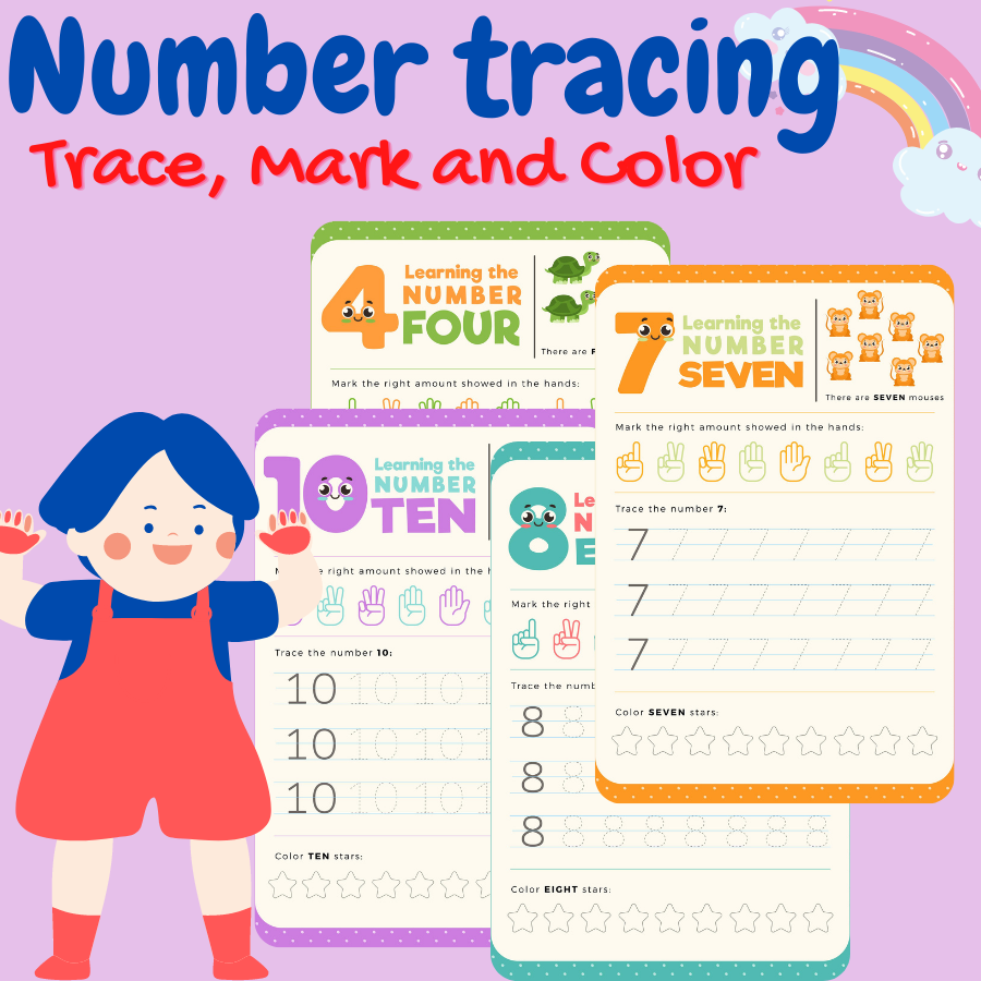 Number Tracing And Number Writing 1 10 Made By Teachers