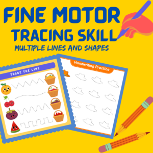Fine motor tracing skill / Prewriting lines and shapes for Pencil ...