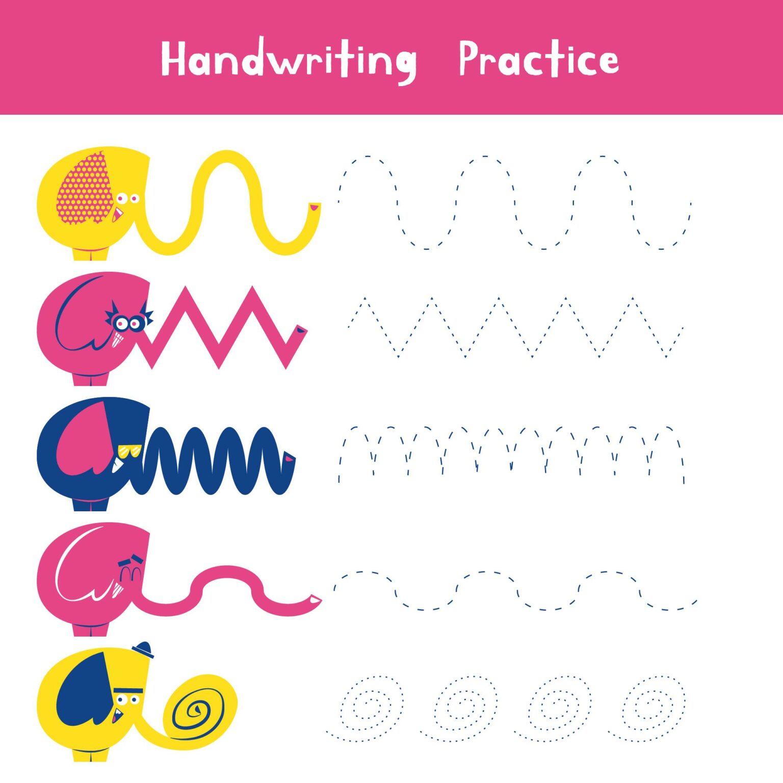Fine motor tracing skill / Prewriting lines and shapes for Pencil ...