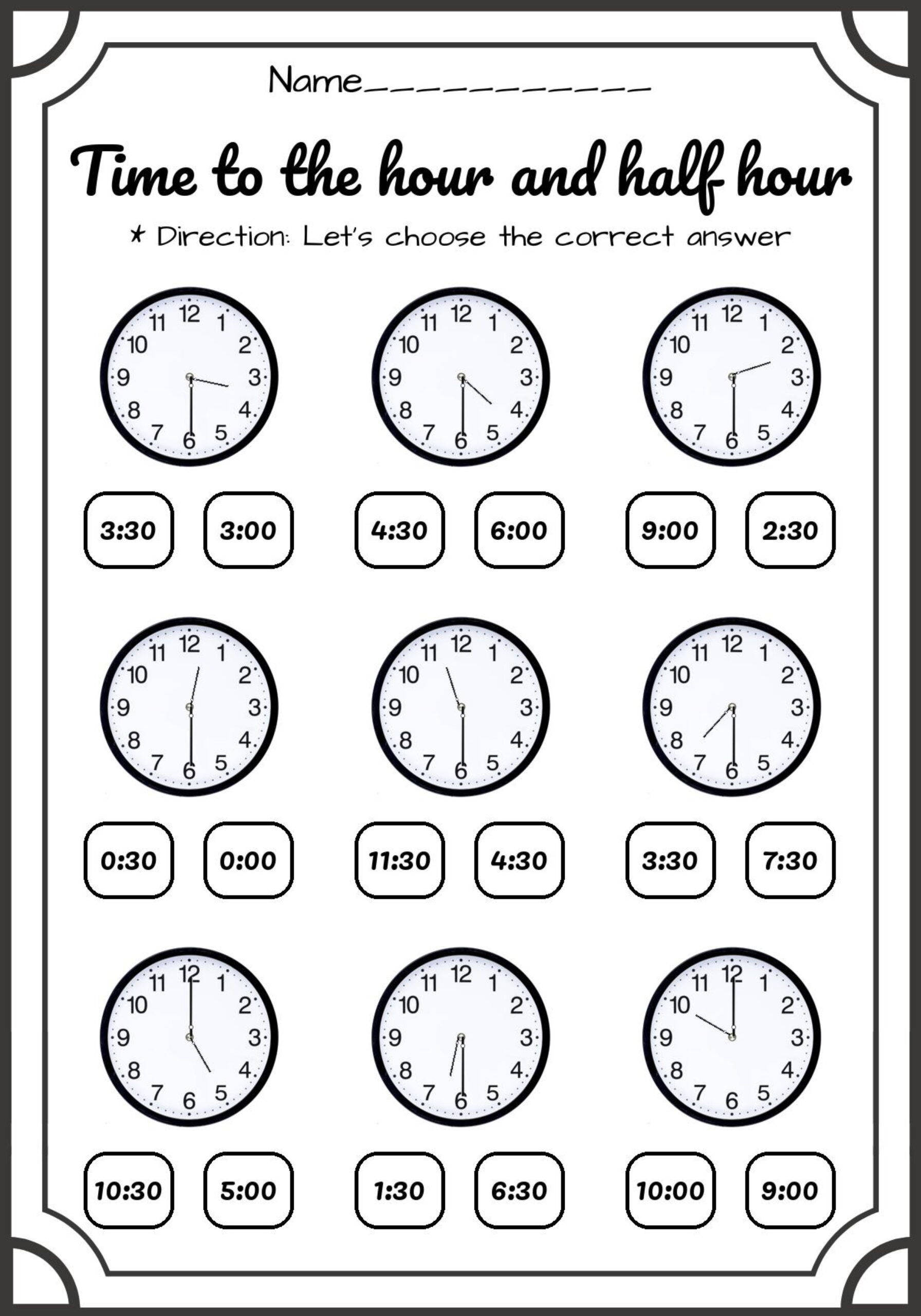 Telling Time To The Nearest 5 Minutes No prep Worksheets Made By Teachers