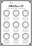Telling time to the nearest 5 minutes No-prep worksheets - Made By Teachers