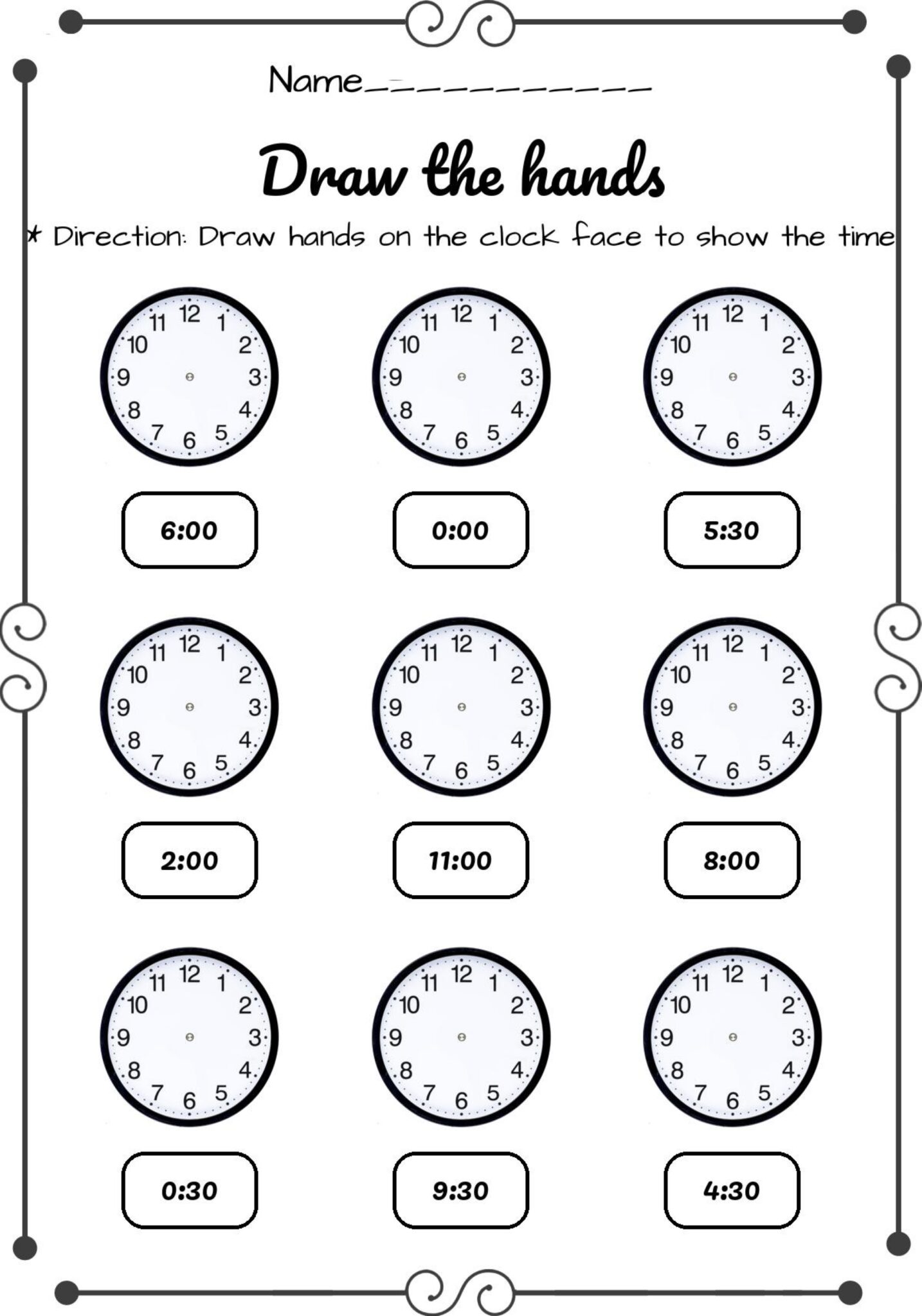 Telling time to the nearest 5 minutes No-prep worksheets - Made By Teachers