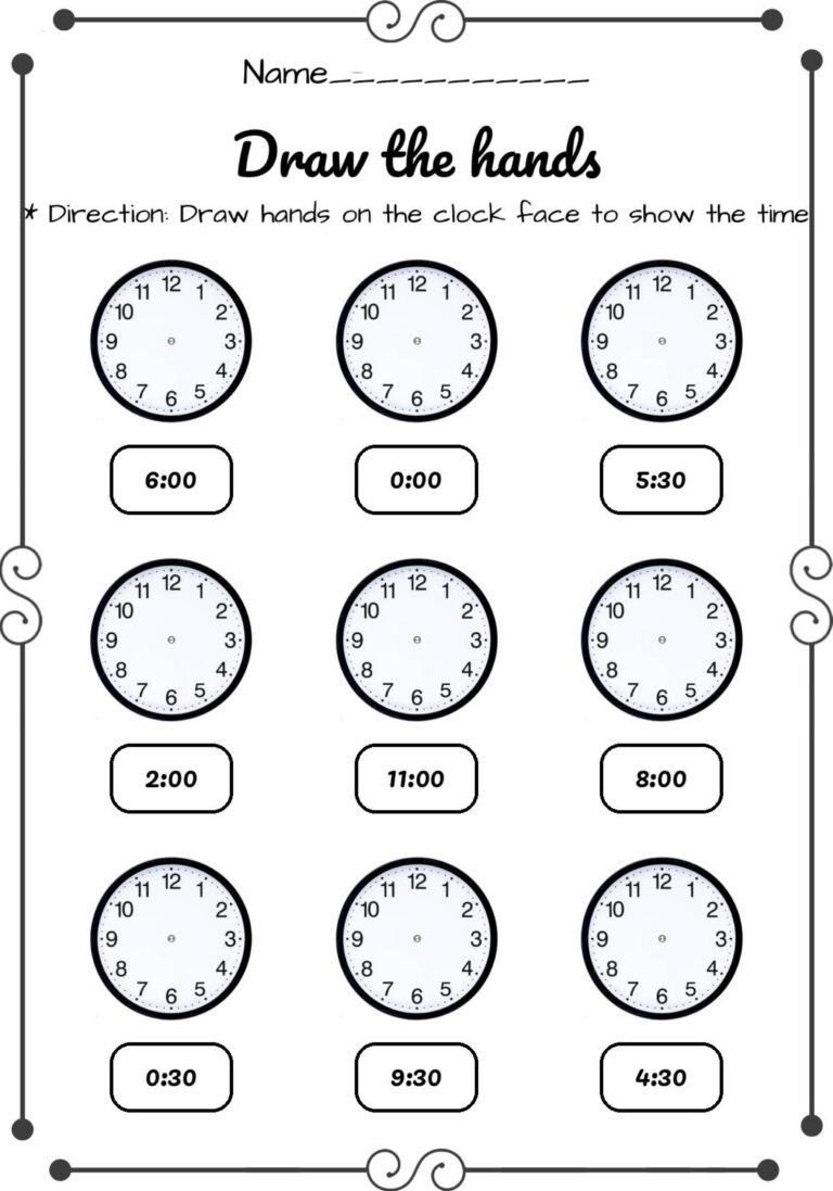 Telling time to the nearest 5 minutes No-prep worksheets | Made By Teachers