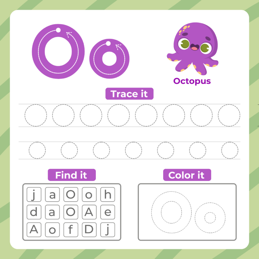 Alphabet tracing activities. Colorful uppercase and lowercase letter ...