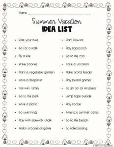 How I Spent My Summer Vacation Essay | Free Back to School Writing ...