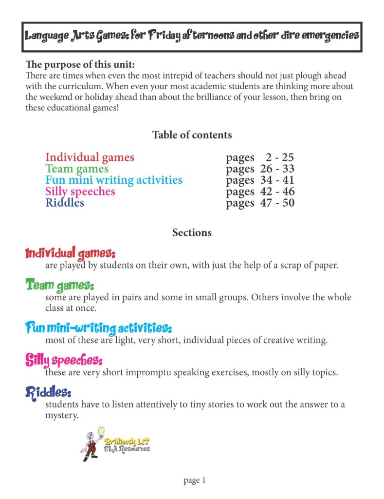 80 ELA GAMES: NO-PREP FUN FOR GRADES 9-12 | Made By Teachers