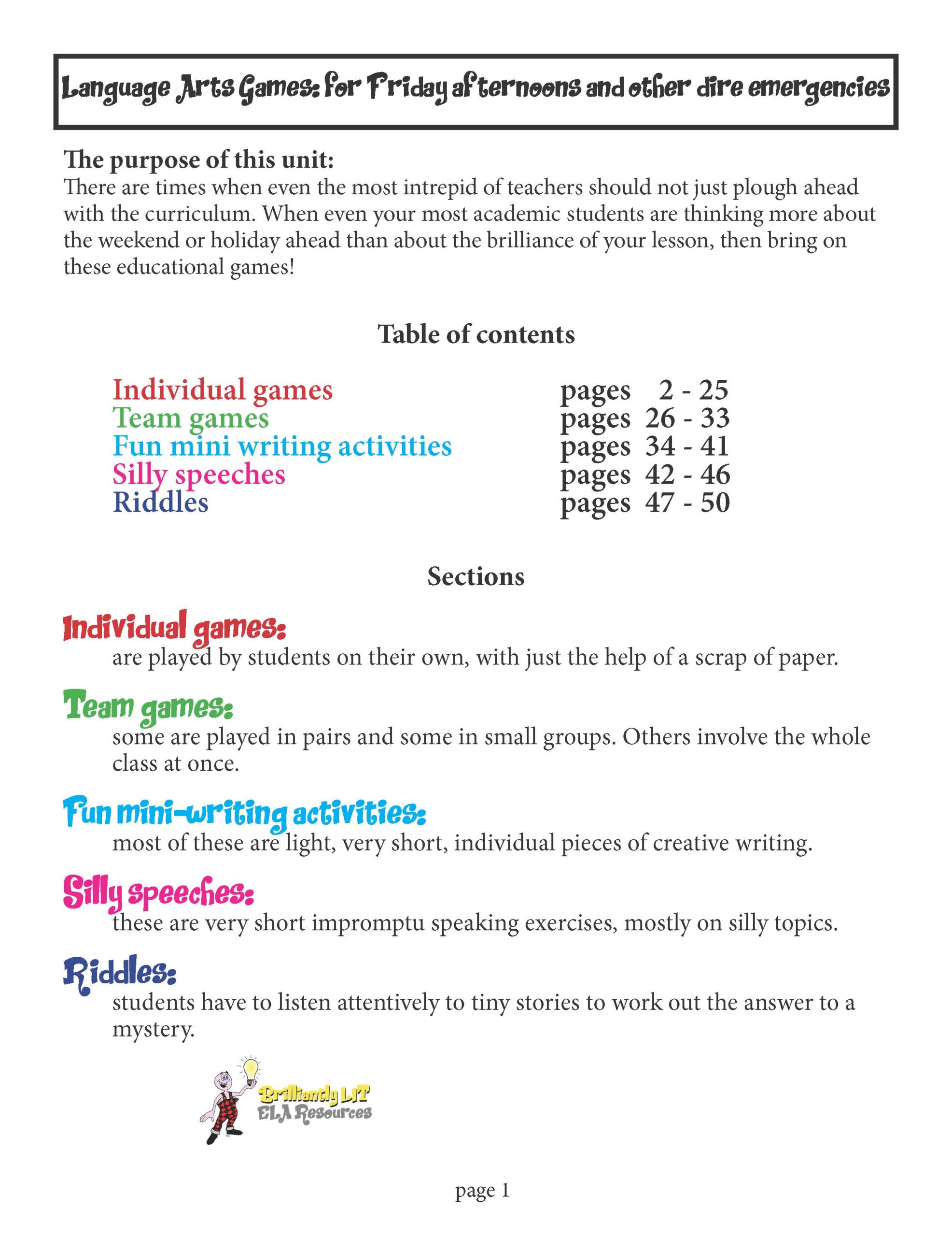 80 ELA GAMES: NO-PREP FUN FOR GRADES 9-12 | Made By Teachers