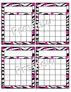 Black and Pink Classic Sticker Charts | Made By Teachers