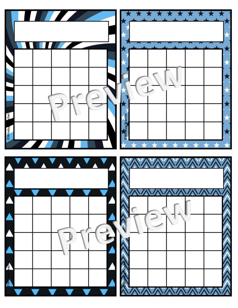 Black and Blue Classic Sticker Charts - Made By Teachers