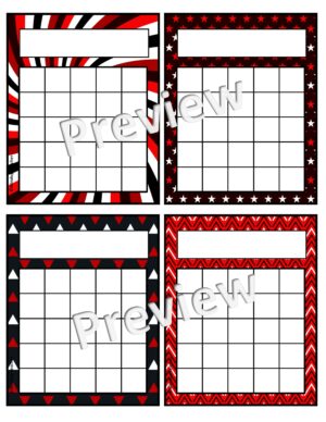 Black and Red Classic Sticker Charts | Made By Teachers