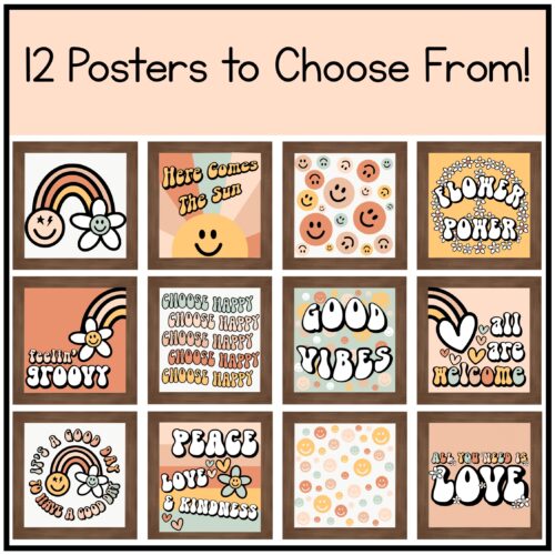 Retro Classroom Decor Boho Printable Posters | Made By Teachers