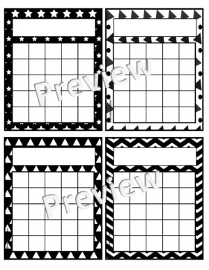 Black & White Classic Sticker Charts - Made By Teachers
