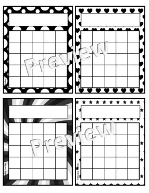 Black & White Classic Sticker Charts - Made By Teachers