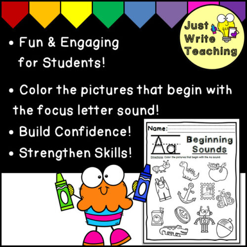 Beginning Sound Color Its - Alphabet Activities - Made By Teachers
