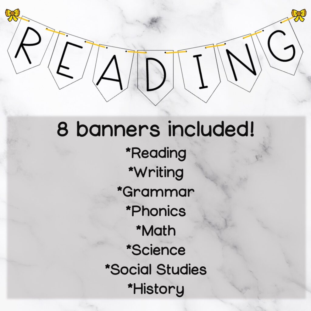 Subject Pennant Banners | Made By Teachers