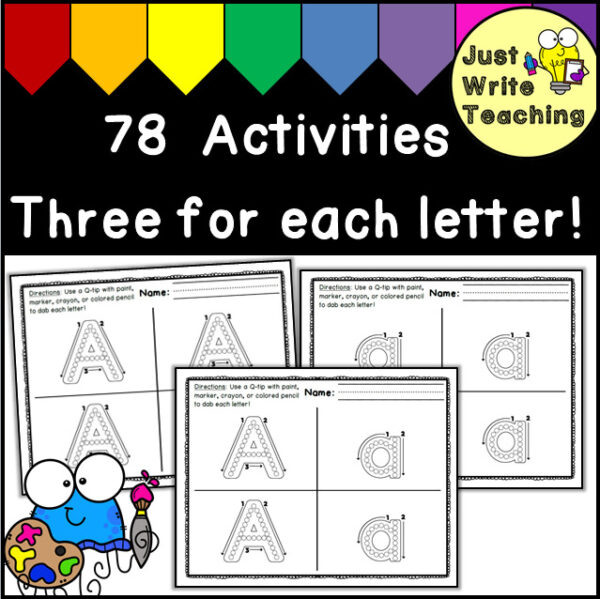 Letter Dabs - Alphabet Activities - A to Z Practice (78 pages) - Made ...