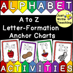 Letter Formation Anchor Charts - Alphabet Activities - A to Z (26 pages ...