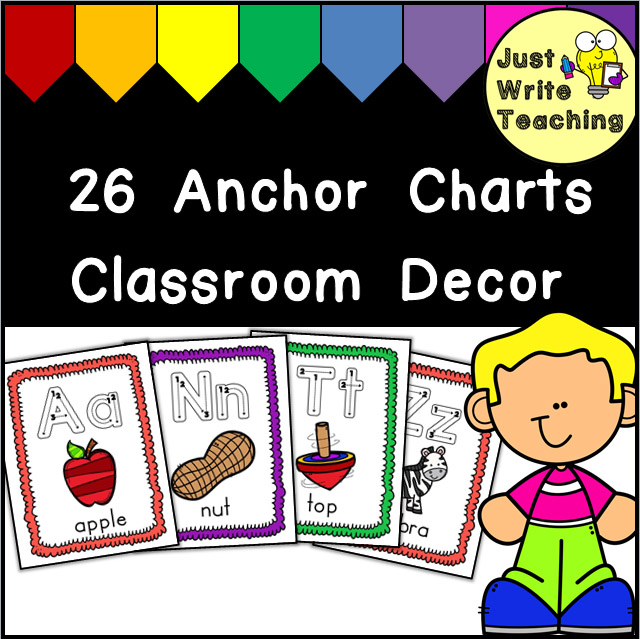 Letter Formation Anchor Charts - Alphabet Activities - A to Z (26 pages ...