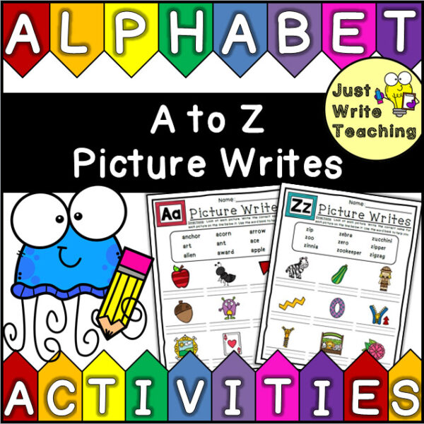 Picture Writes - Alphabet Activities - A to Z Practice (26 Activities ...