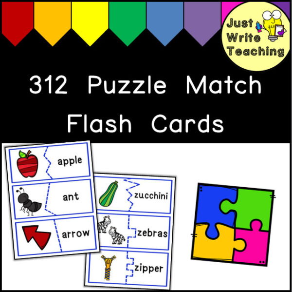 Picture Word Match Puzzles - Alphabet Activities - A to Z Practice ...