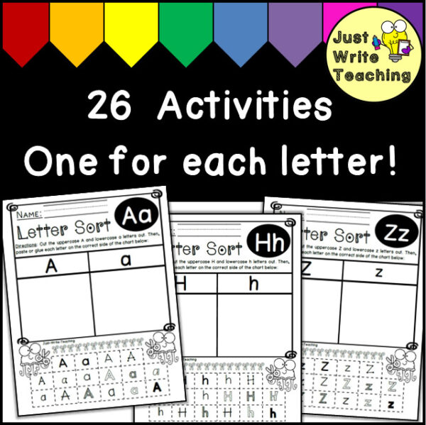 Letter Sorts - Alphabet Activities - A to Z Practice (26 Activities ...