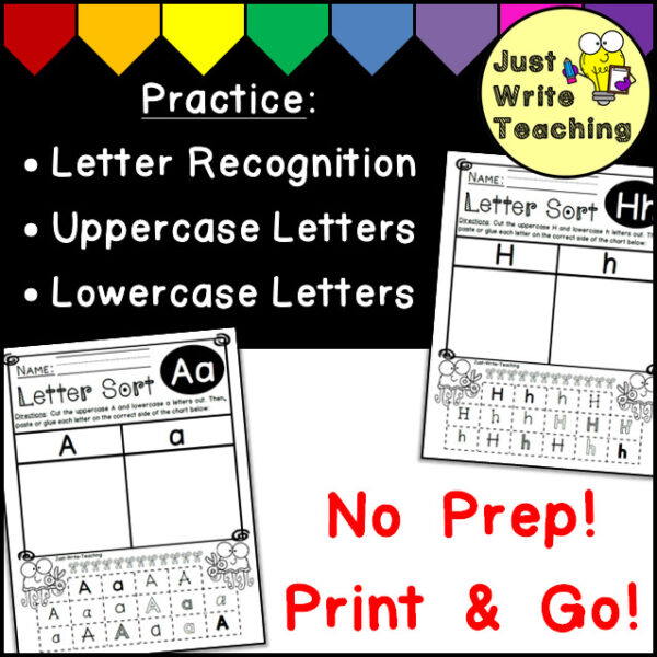 Letter Sorts - Alphabet Activities - A to Z Practice (26 Activities ...