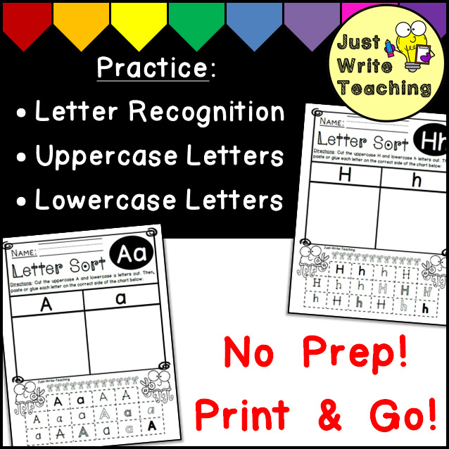 Letter Sorts - Alphabet Activities - A to Z Practice (26 Activities ...
