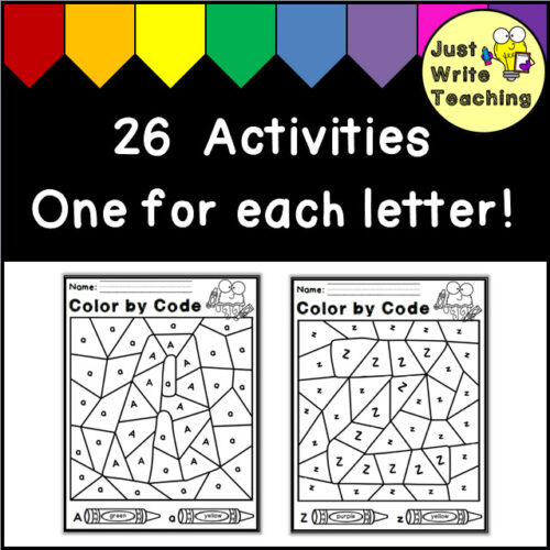 Letter Color by Codes - Alphabet Activities - Made By Teachers