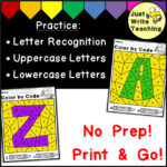 Letter Color by Codes - Alphabet Activities - Made By Teachers
