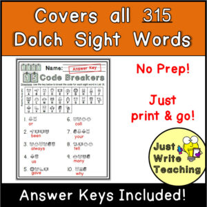 Sight Word Code Breakers Activity Pack - 66 pages - Distance Learning ...