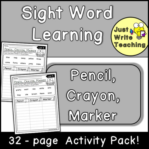 Sight Word Pencil, Crayon, Marker Activities | Made By Teachers