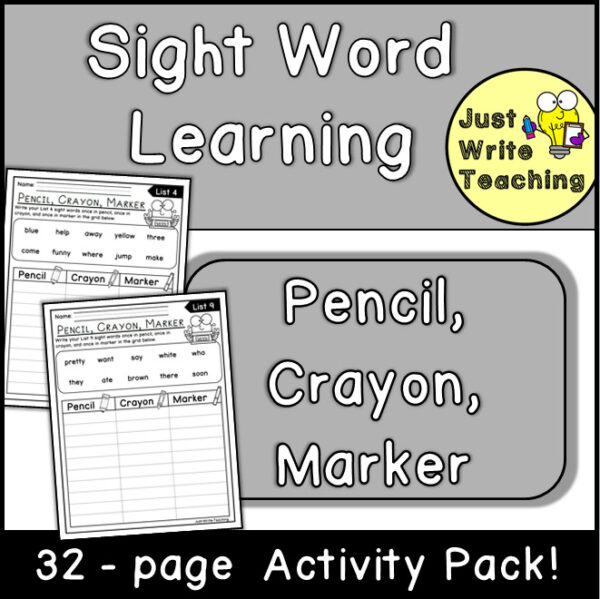 Sight Word Pencil, Crayon, Marker Activities | Made By Teachers