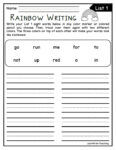 Sight Word Rainbow Writing Activities - Made By Teachers