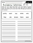 Sight Word Rainbow Writing Activities - Made By Teachers