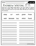 Sight Word Rainbow Writing Activities - Made By Teachers