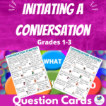 Initiating A Conversation Social Skills Question Cards Grades 1-3 ...