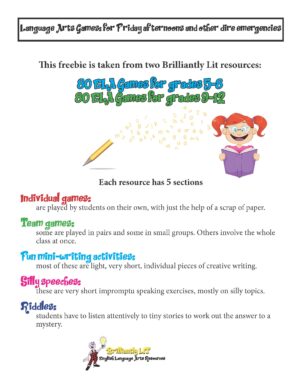 ELA GAMES FUN FREEBIE - Made By Teachers