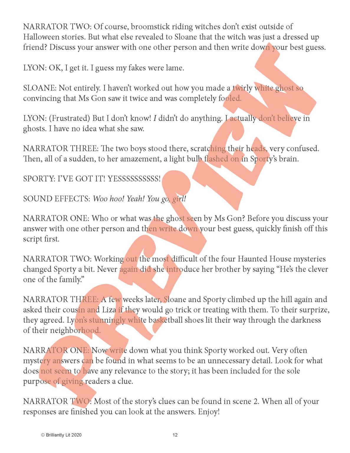 READERS THEATER SCARY MYSTERY SCRIPT Grades 5-8: Haunted House - Made ...