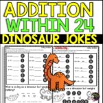 Addition Facts Within 24 Worksheets | Dinosaur Jokes - Made By Teachers