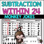Subtraction Within 24 Worksheets | Monkey Jokes | Made By Teachers