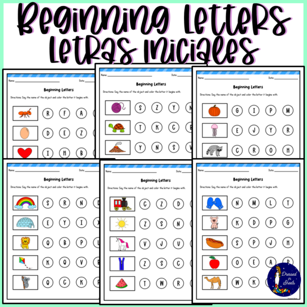 Beginning Letters Letras Iniciales | Made By Teachers